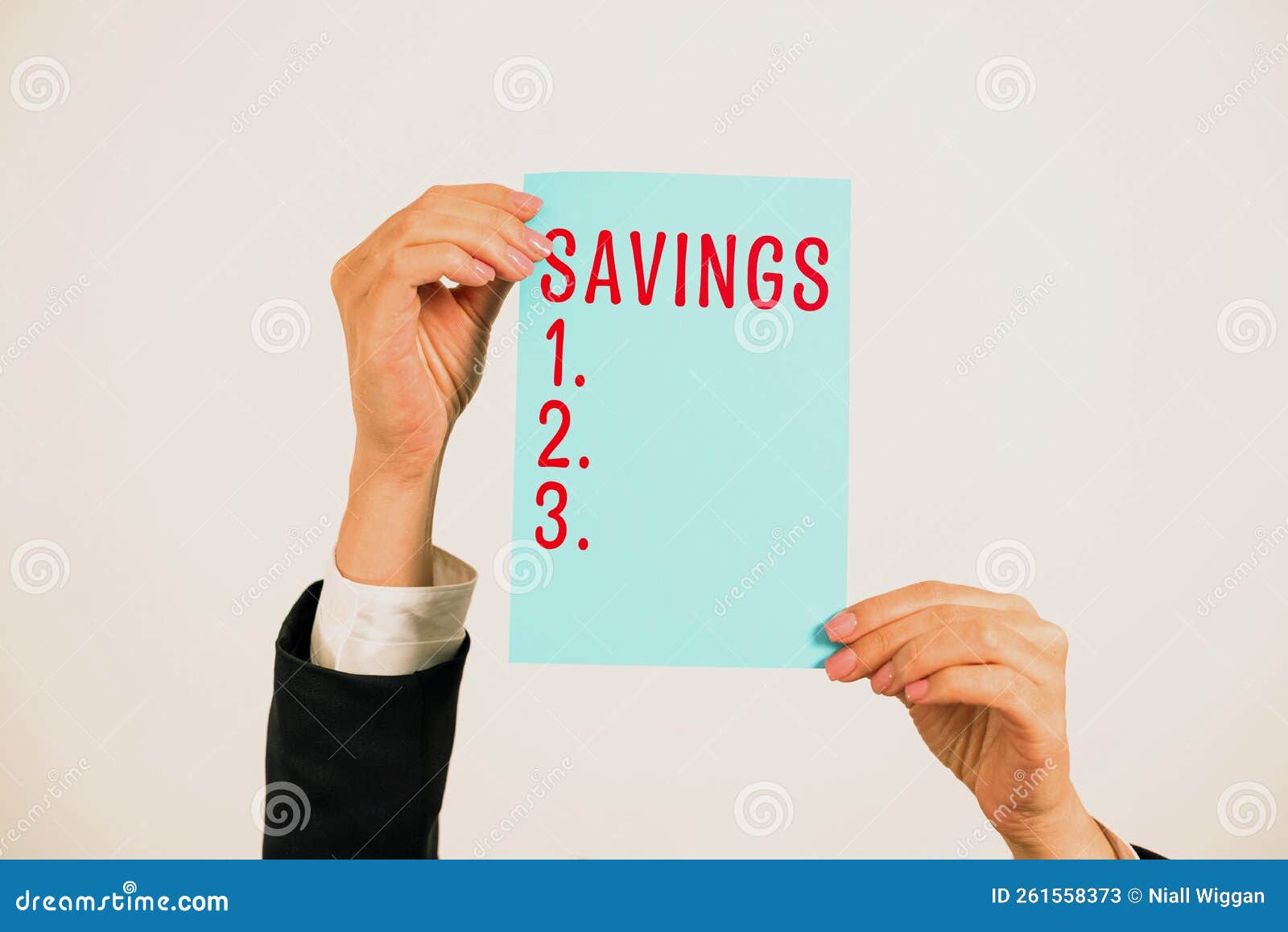 Text Showing Inspiration Savings. Business Showcase Process of Setting ...