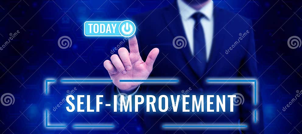 Conceptual Display Self Improvement. Word for Process of Making ...