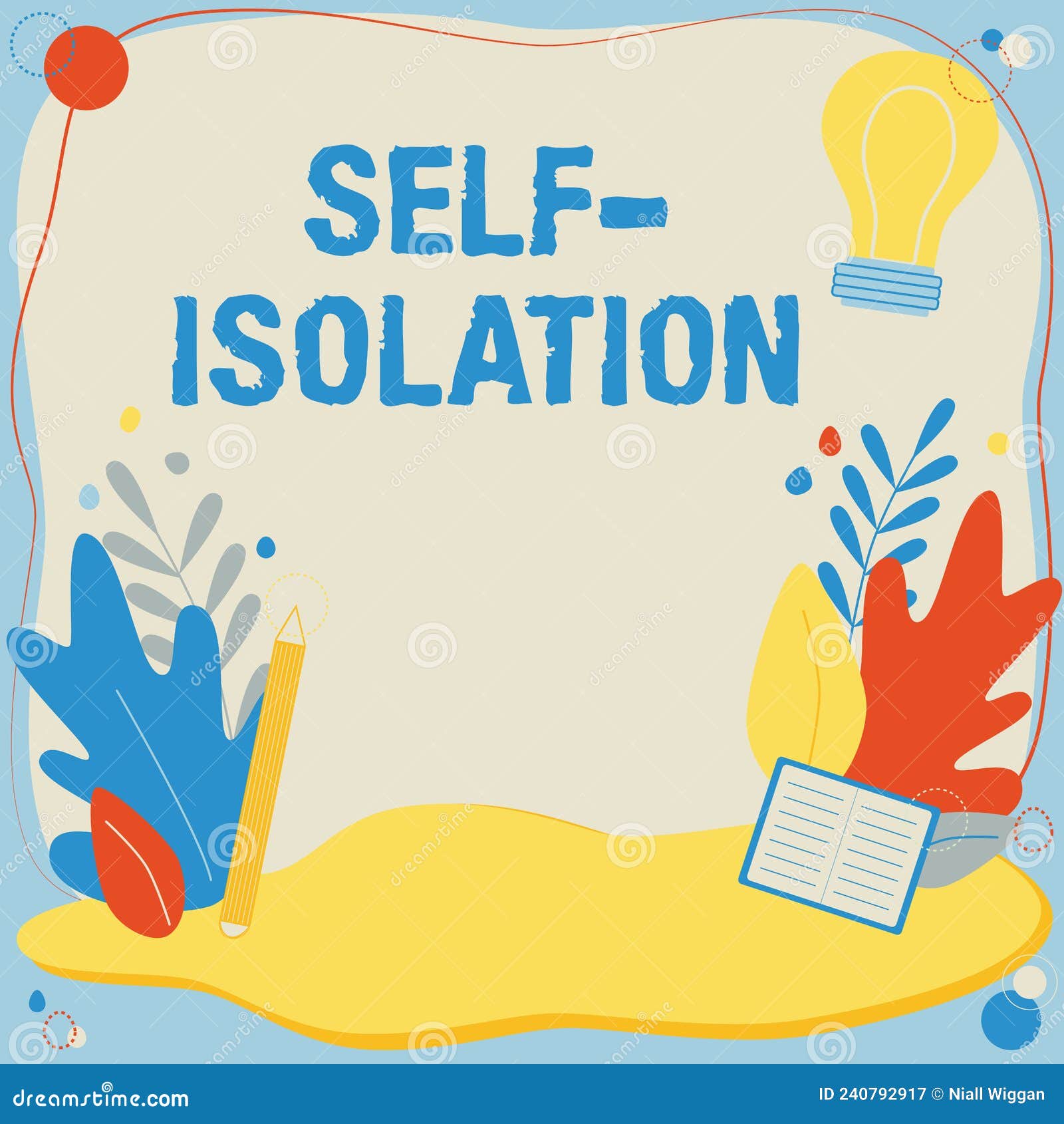 Conceptual Caption Self Isolation. Word Written on Promoting Infection ...