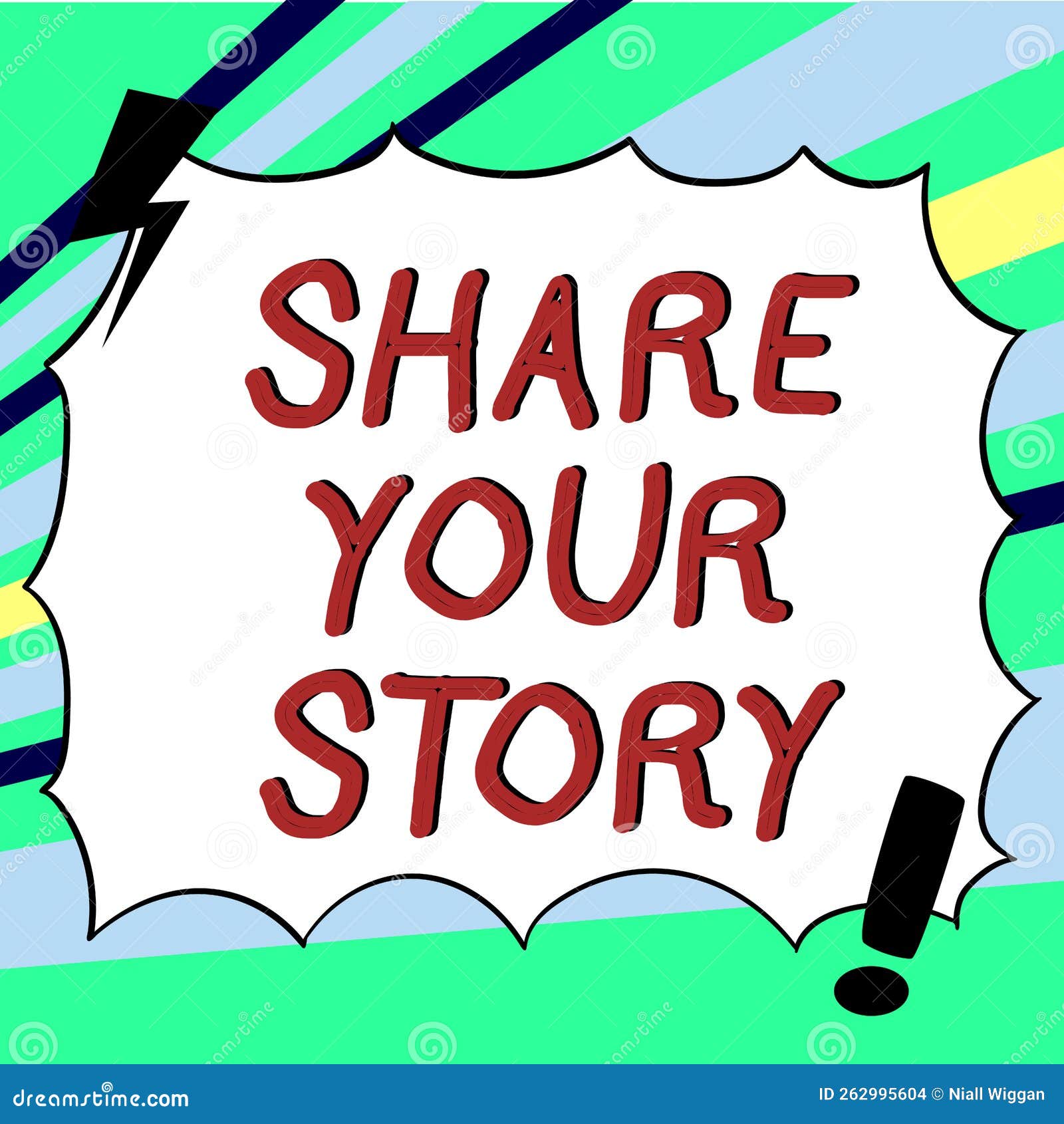 Conceptual Caption Share Your Story. Word Written on Experience ...