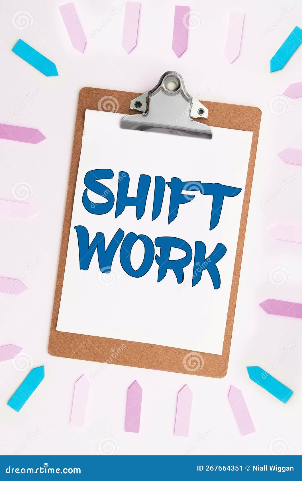 Sign Displaying Shift Work. Business Showcase Work Comprising Periods ...