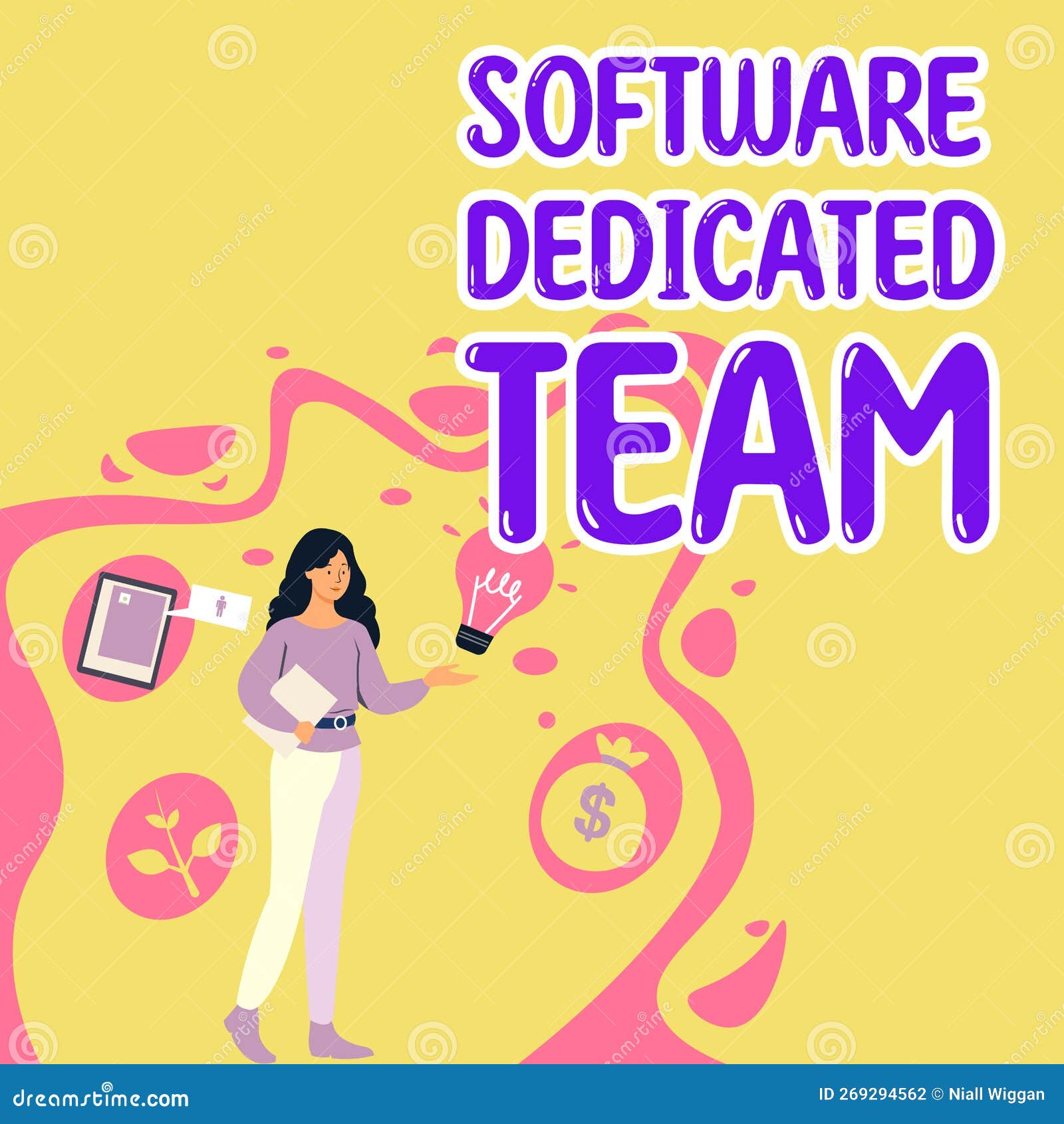 Conceptual Caption Software Dedicated Team. Conceptual Photo People ...