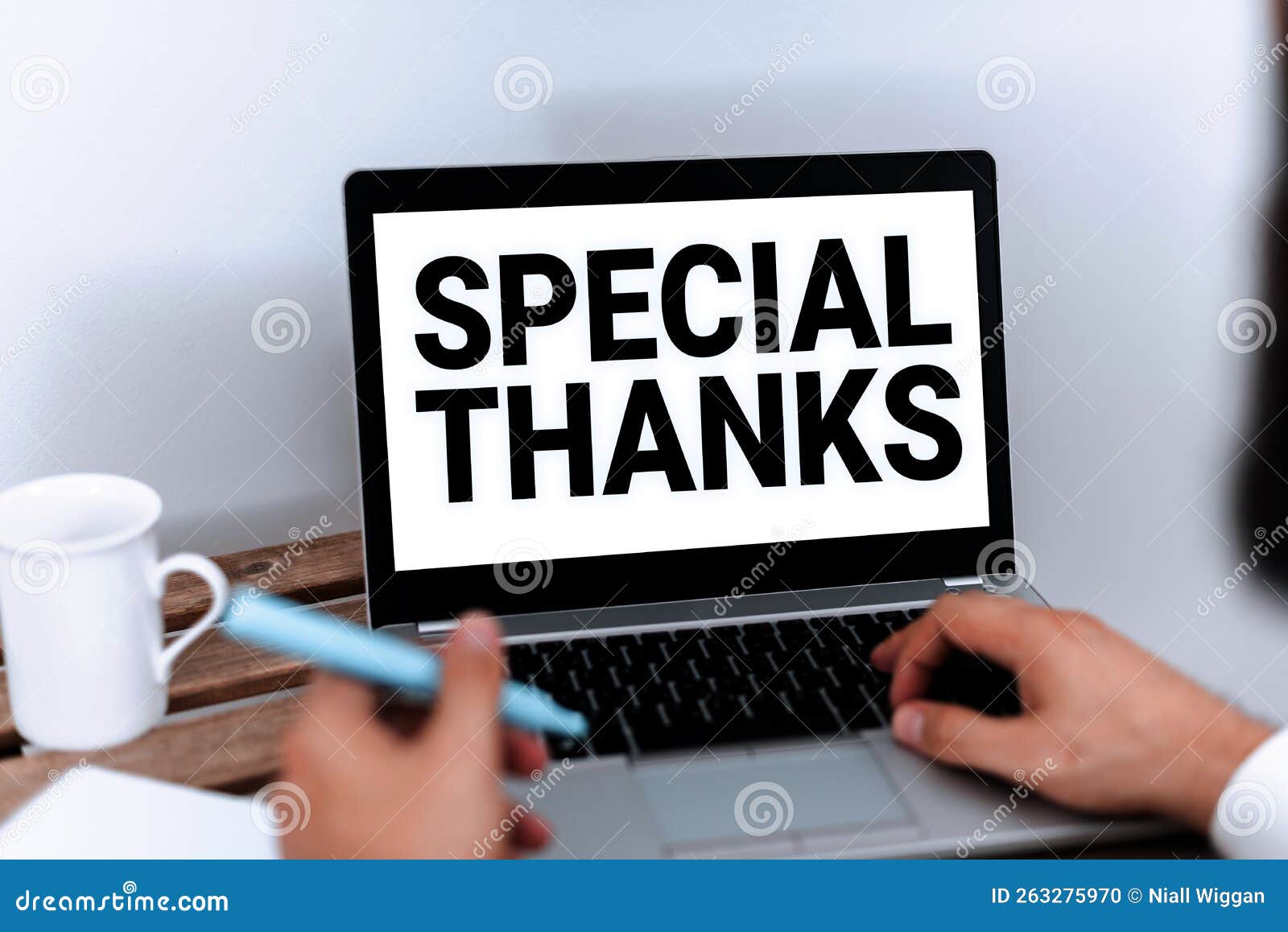 Conceptual Caption Special Thanks. Business Showcase Expression of ...