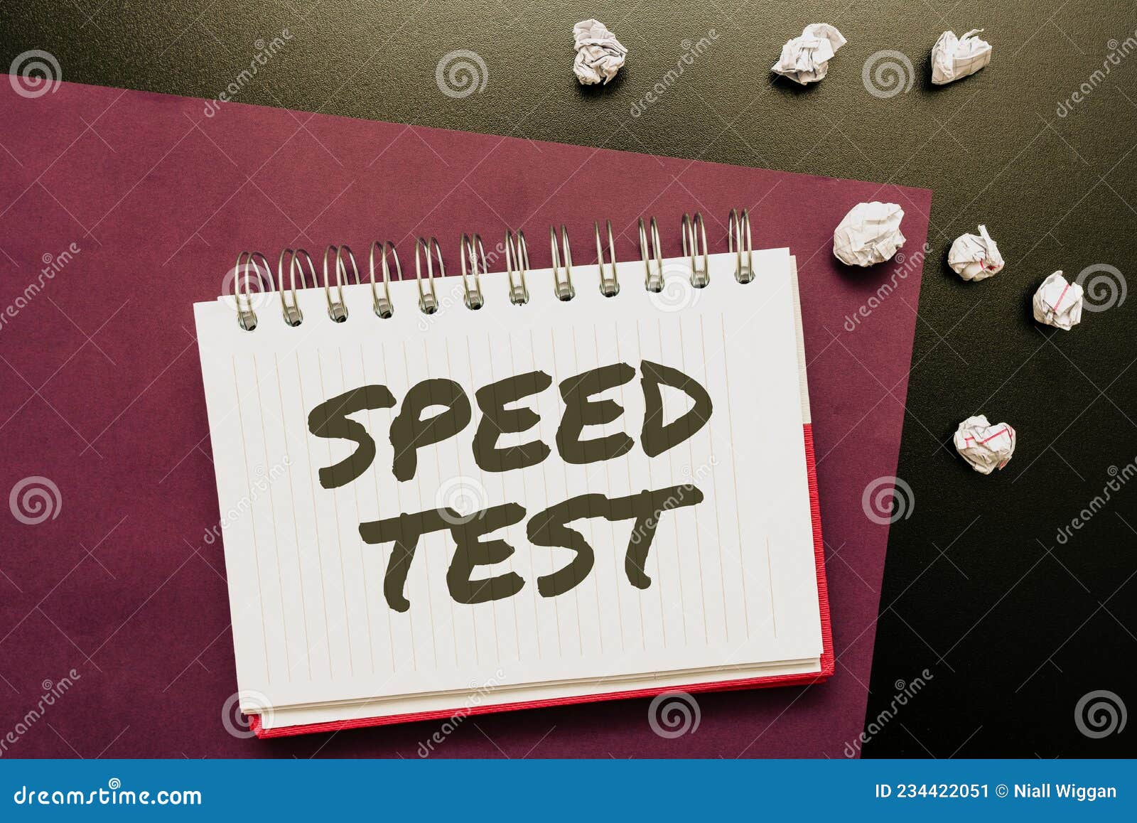 Conceptual Caption Speed Test. Word Written on Psychological Test for ...
