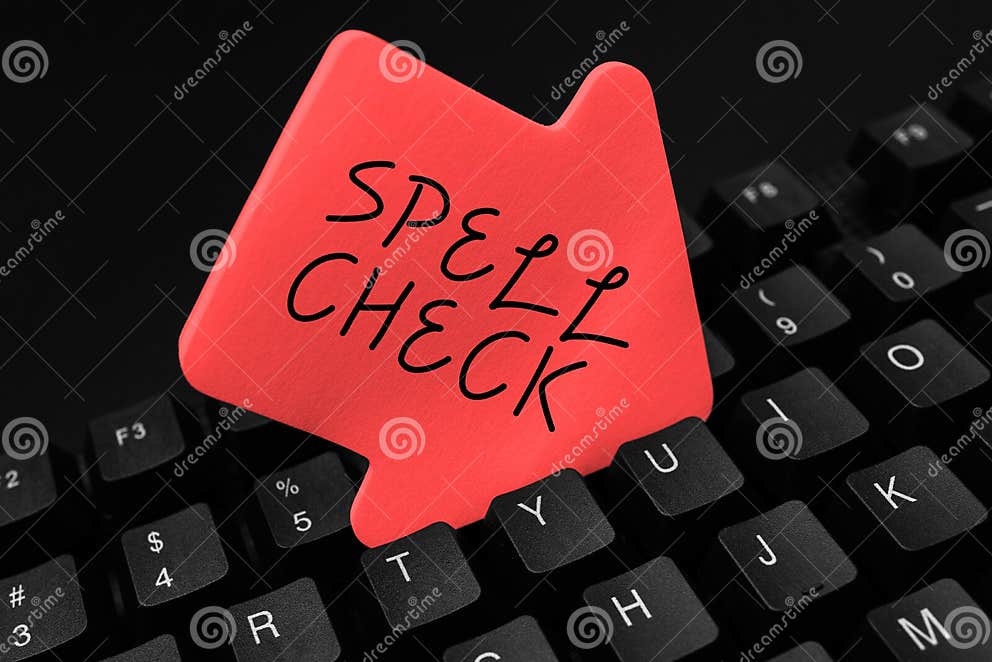 Conceptual Caption Spell Check. Business Idea To Use a Computer Program ...