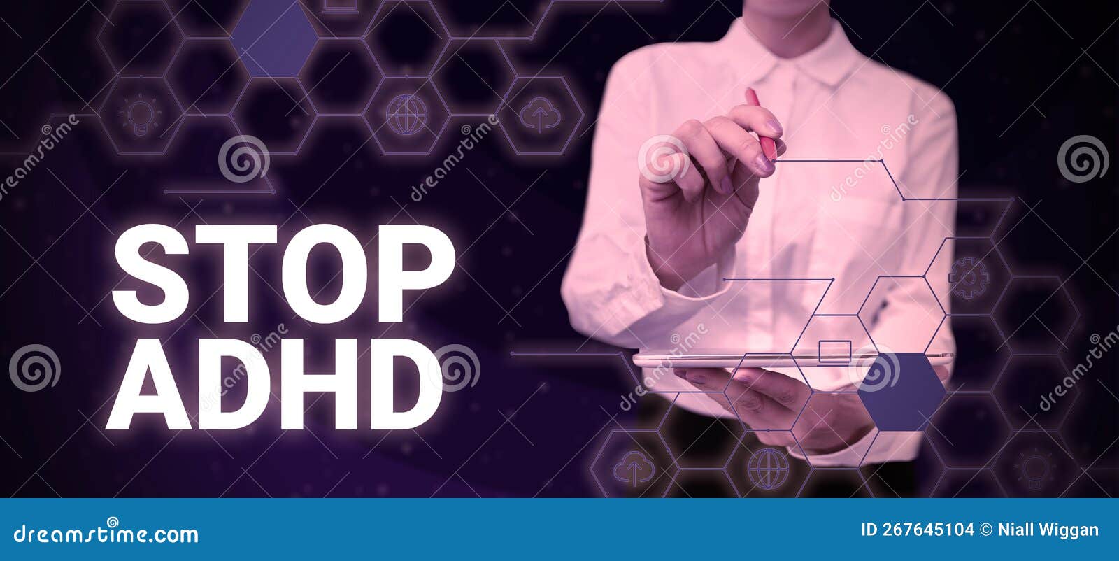 Conceptual Caption Stop Adhd. Business Concept Put at End the Mental ... Conceptual Caption Stop Adhd. Business Concept Put at End the Mental ...