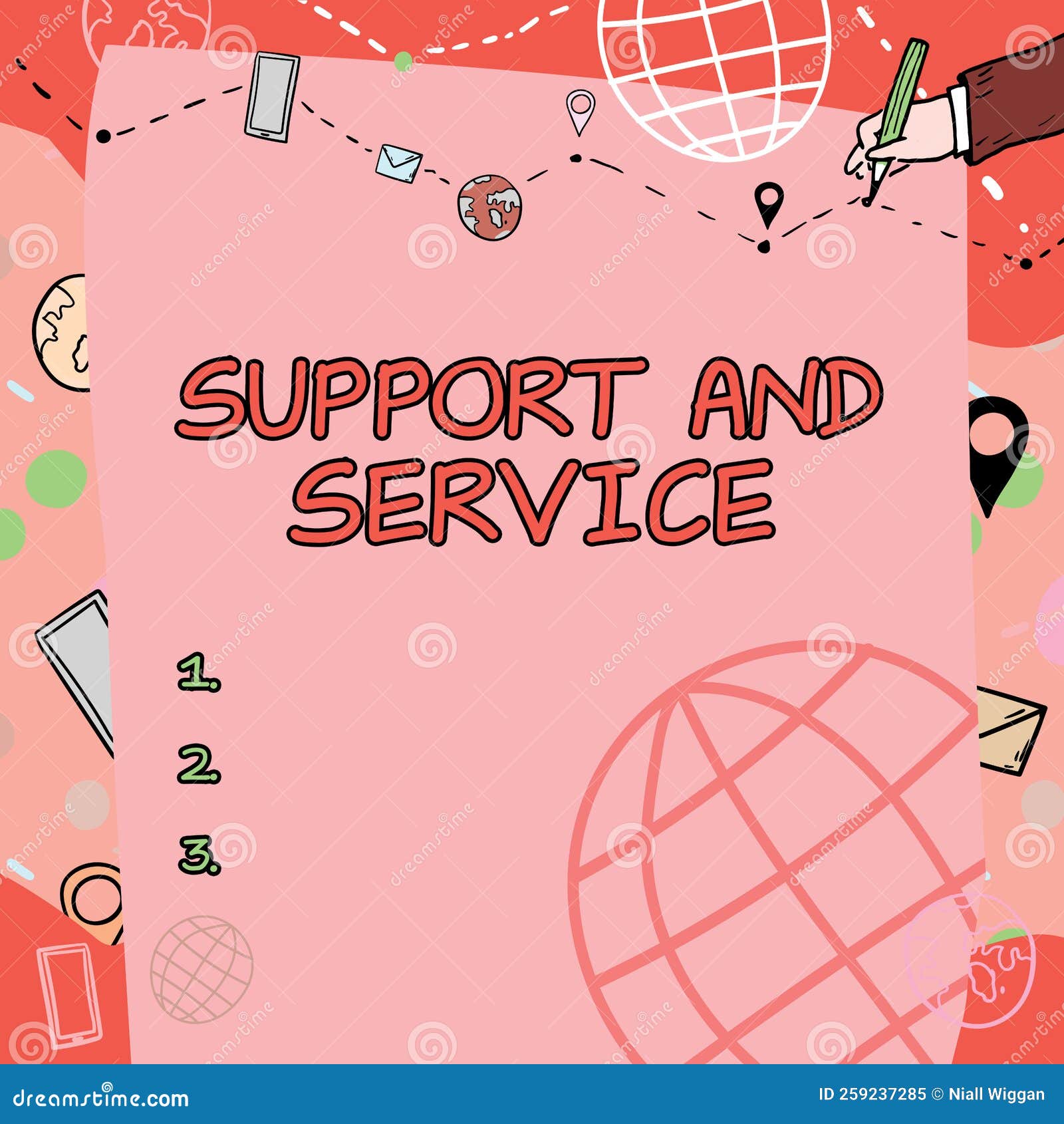 Text Caption Presenting Support and Service. Business Showcase ...