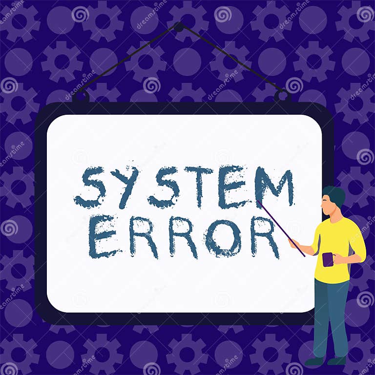 Conceptual Caption System Error. Business Showcase Technological ...