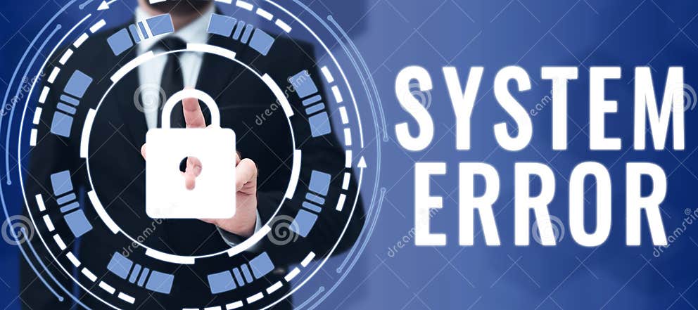 Conceptual Caption System Error. Word for Technological Failure ...