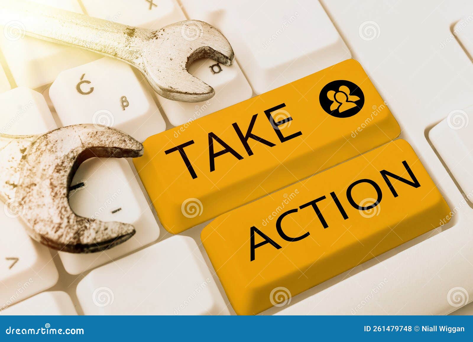 Conceptual Caption Take Action. Business Overview Positive Act of ...