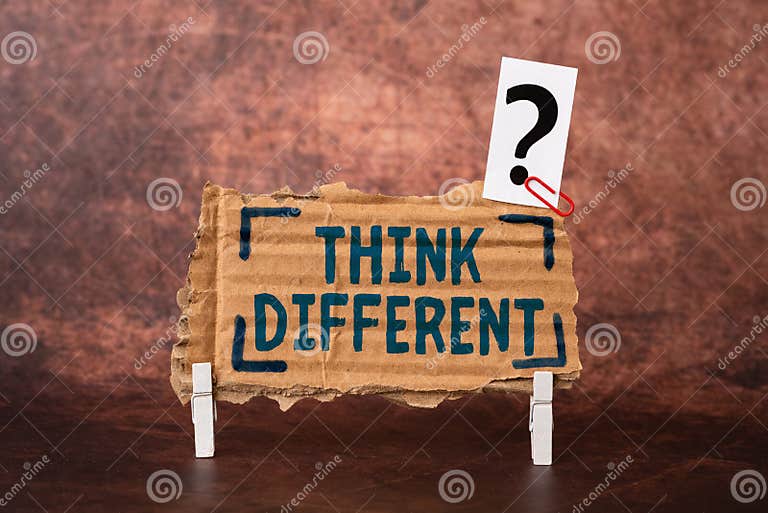 Text Sign Showing Think Different. Business Concept Be Unique with Your ... Text Sign Showing Think Different. Business Concept Be Unique with Your ...