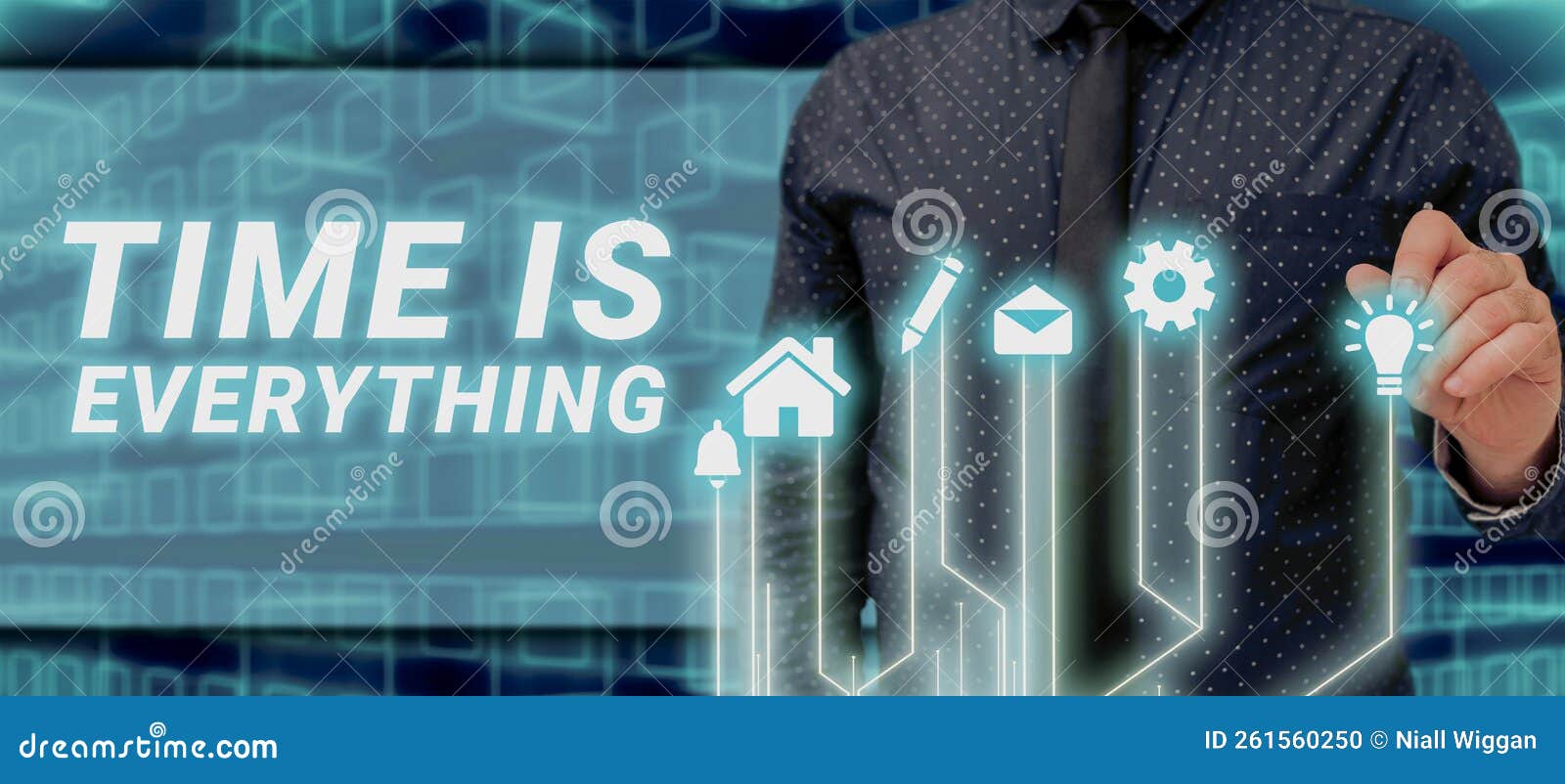 Text Caption Presenting Time is Everything. Word Written on ...