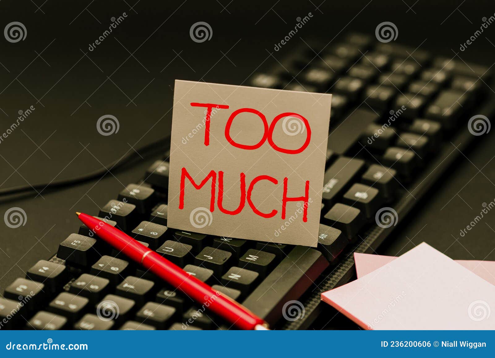 Conceptual Caption Too Much. Business Concept an Intolerable Impossible ...