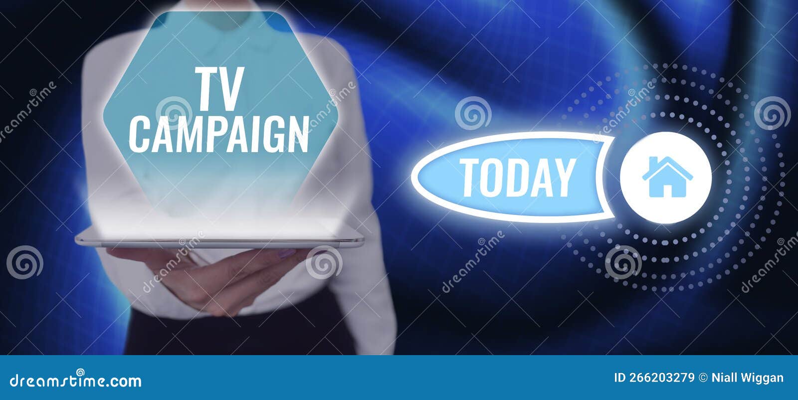 Handwriting Text Tv Campaign. Concept Meaning Television Programming ...