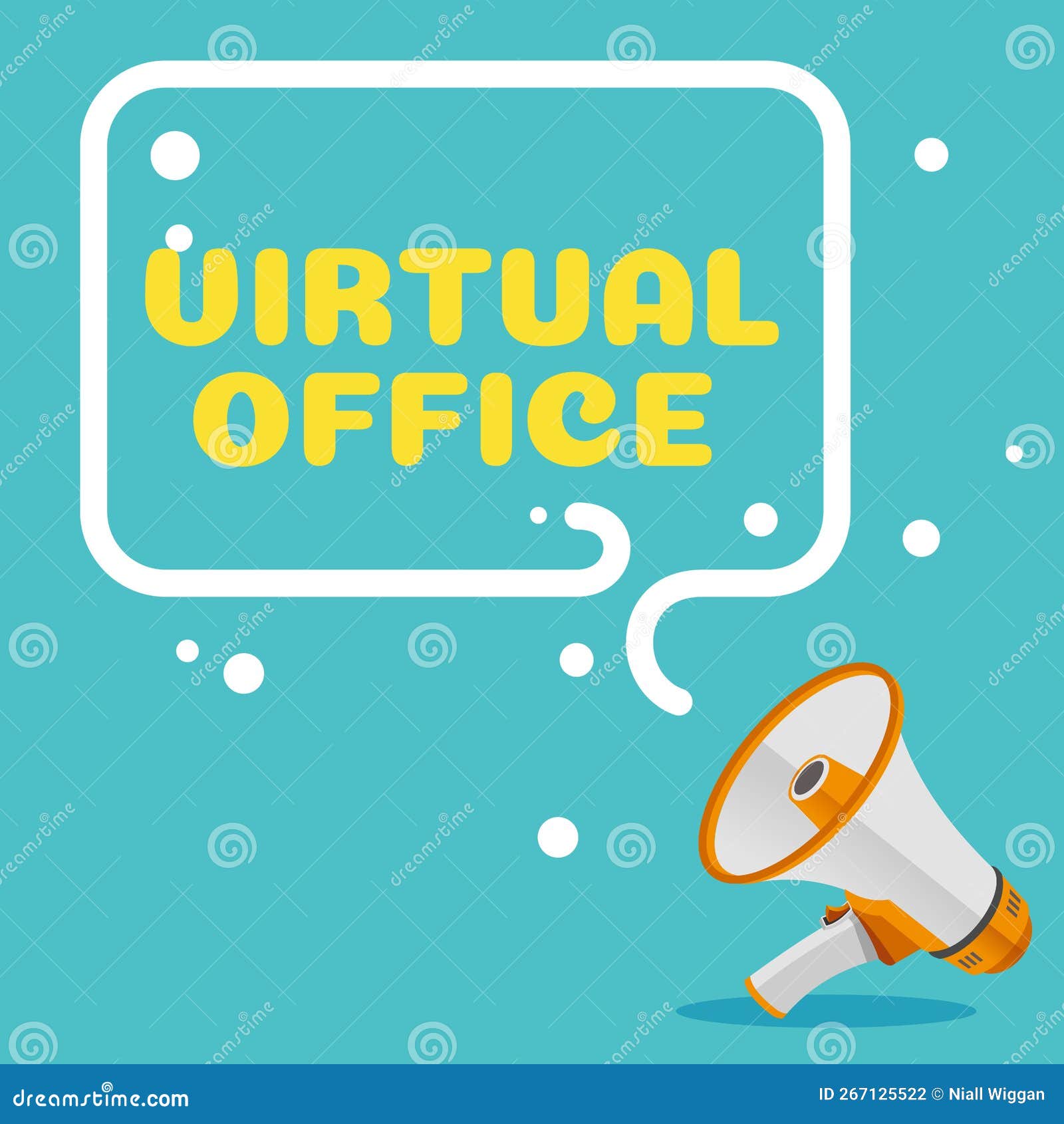 Handwriting Text Virtual Office. Business Idea Mobile Work-environment ...