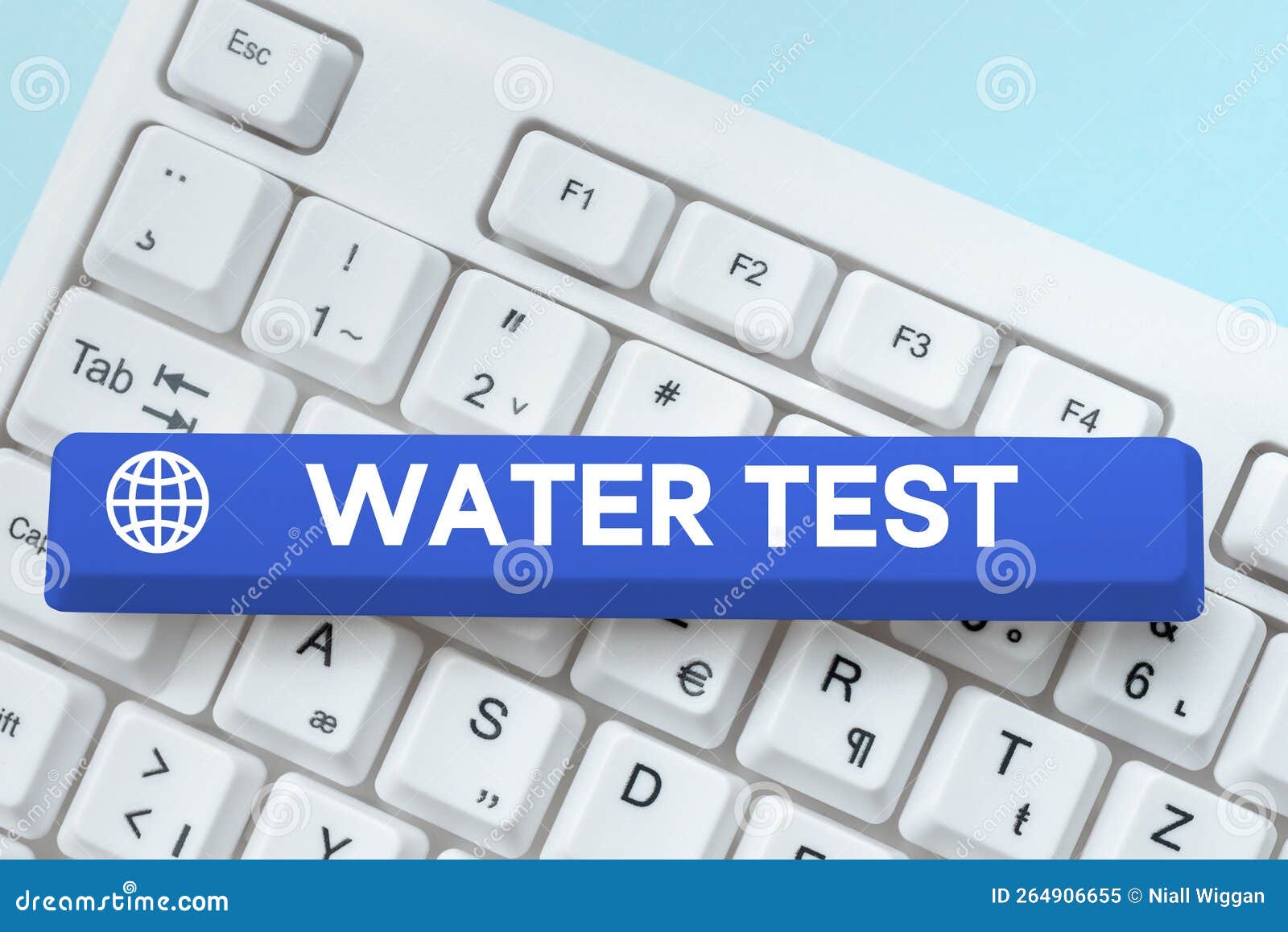 Conceptual Caption Water Test. Word Written on Sampling of Various ...