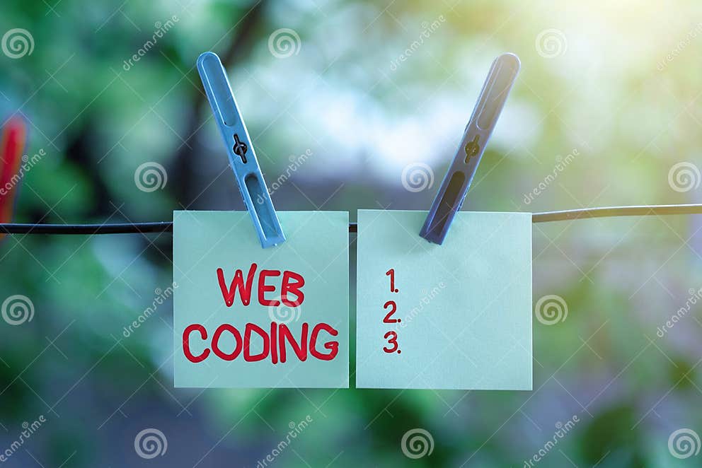 Conceptual Caption Web Coding. Internet Concept a System of Symbols and ...
