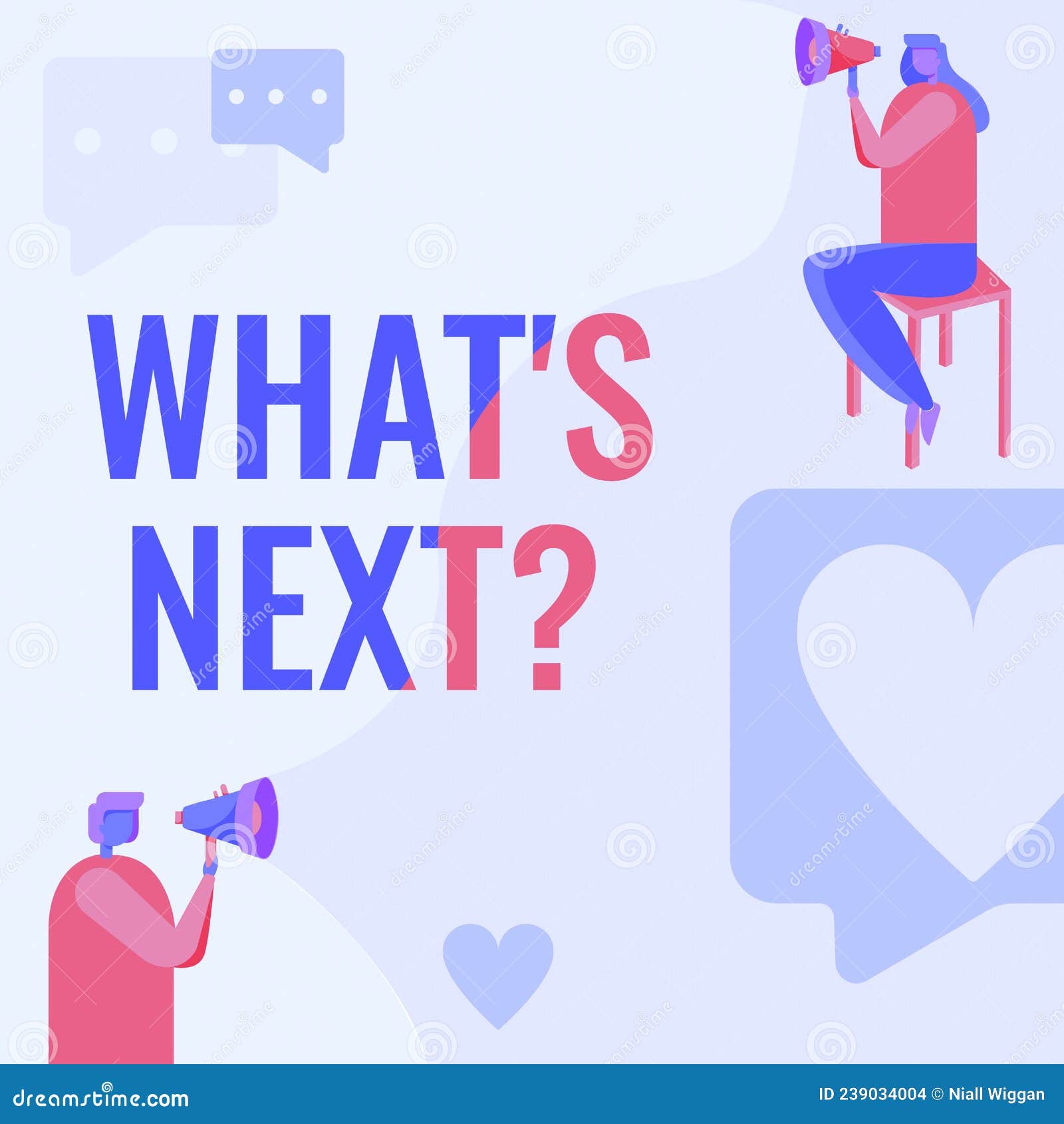 Conceptual Caption Whats Next Question. Business Concept Expecting Any ...