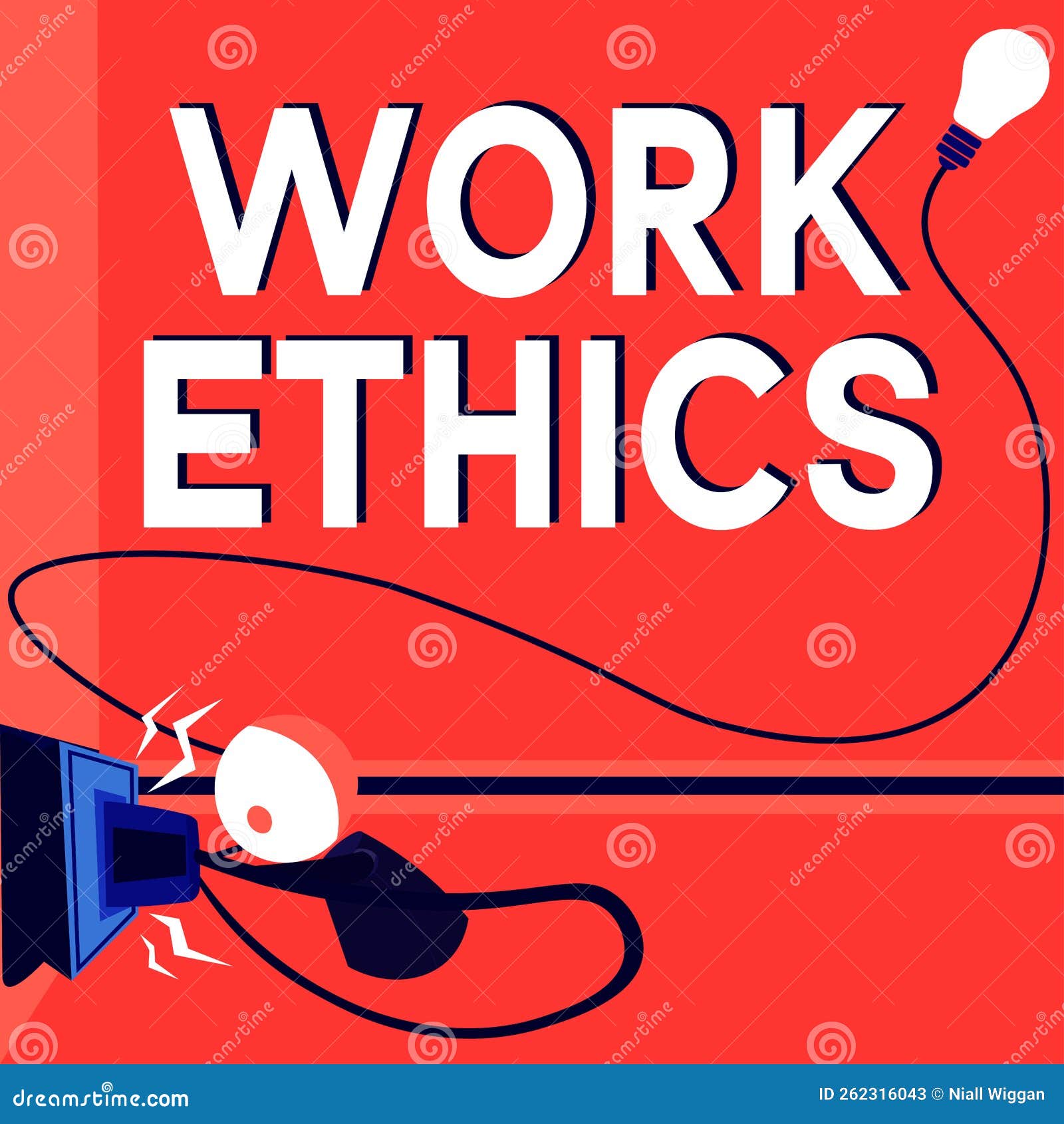 Conceptual Caption Work Ethics. Business Showcase a Set of Values ...