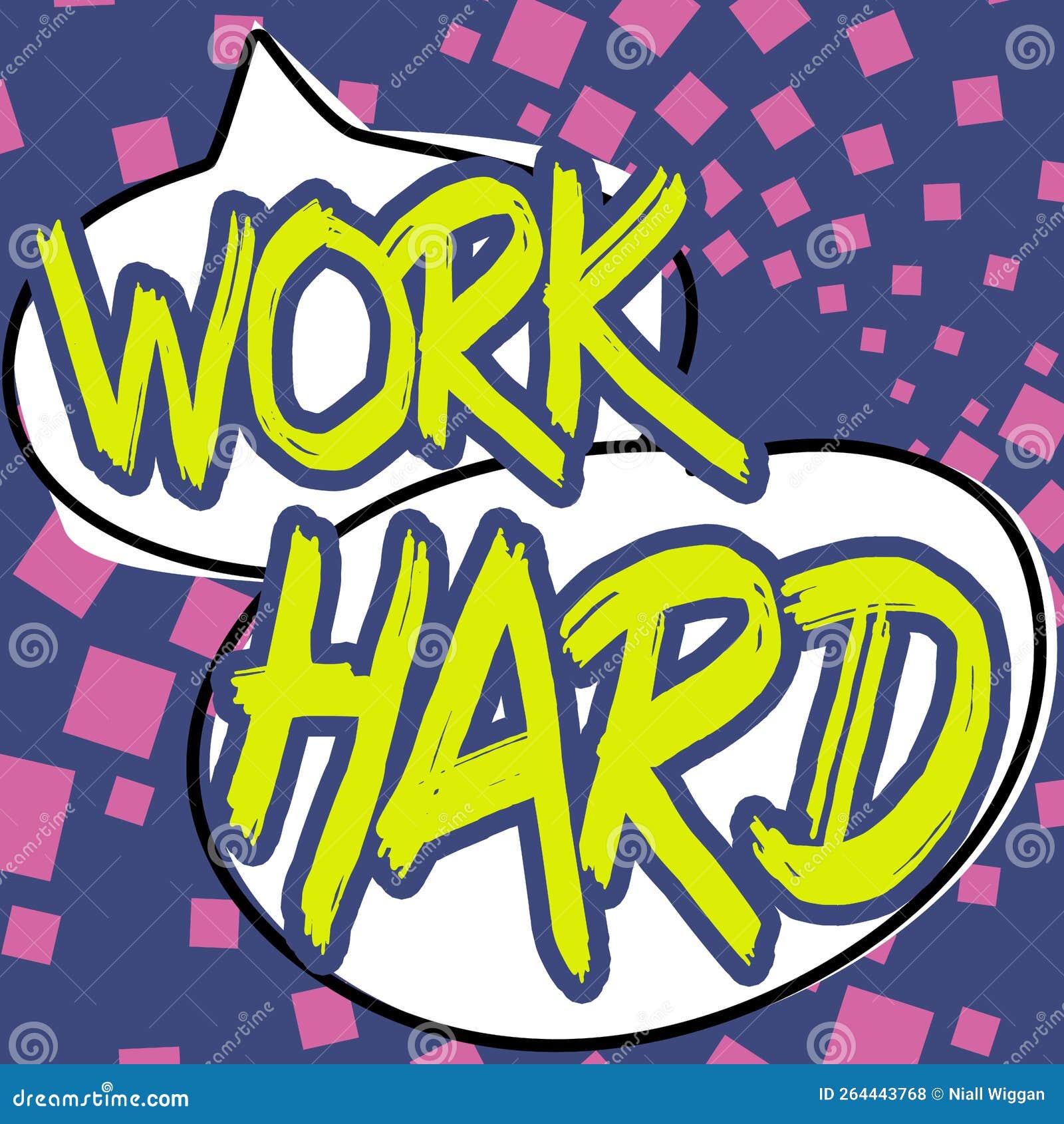 Sign Displaying Work Hard. Word for Laboring that Puts Effort into ...