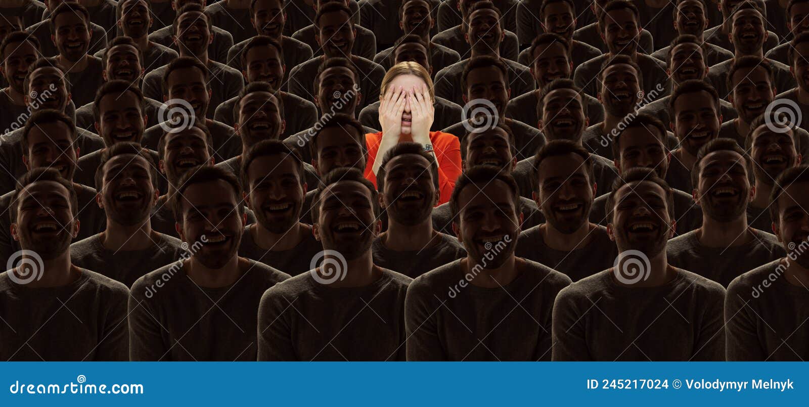 Crowd Of Identical People