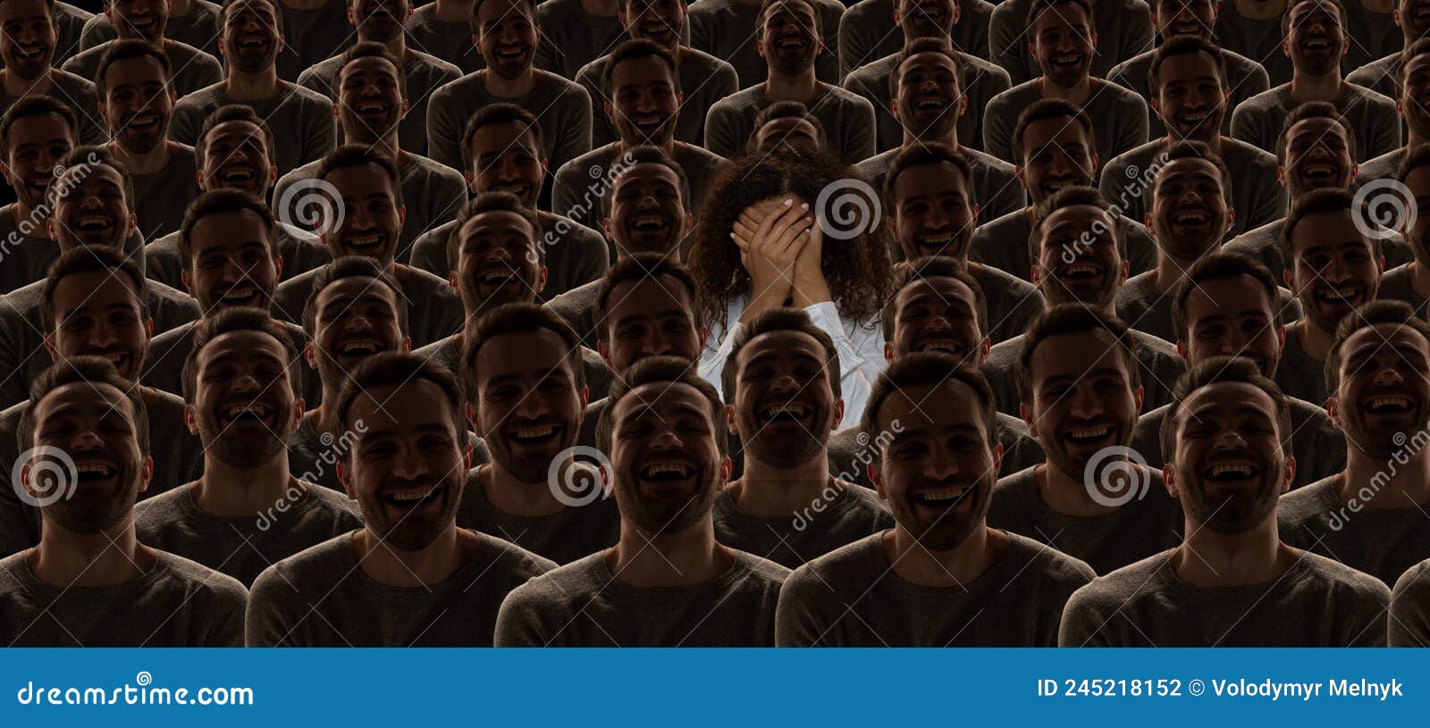 Crowd Of Identical People