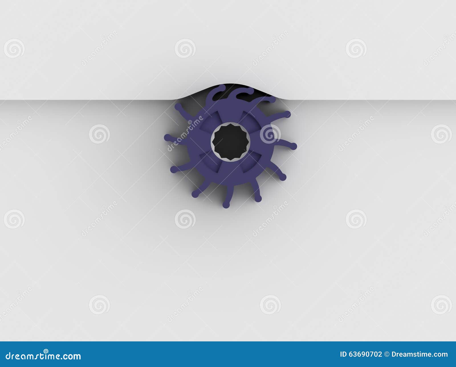 Conceptual Creative Gear White Background Stock Illustration ...