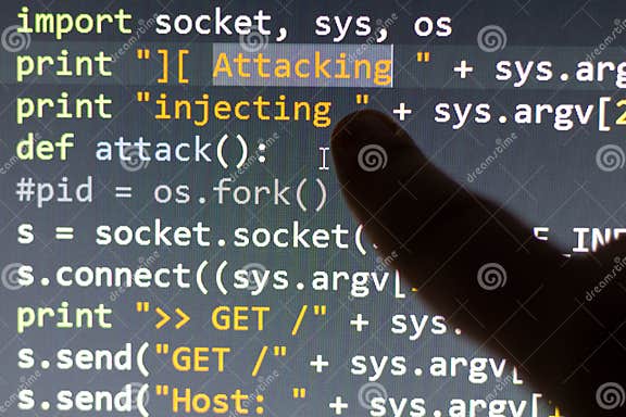 Conceptual Cyber Attack Code. Stock Photo - Image of hacker, code: 69719940