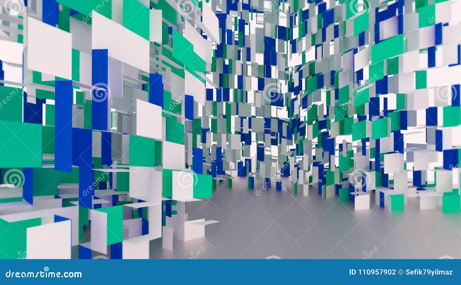 Conceptual 3D Abstract Structure Design Stock Illustration ...