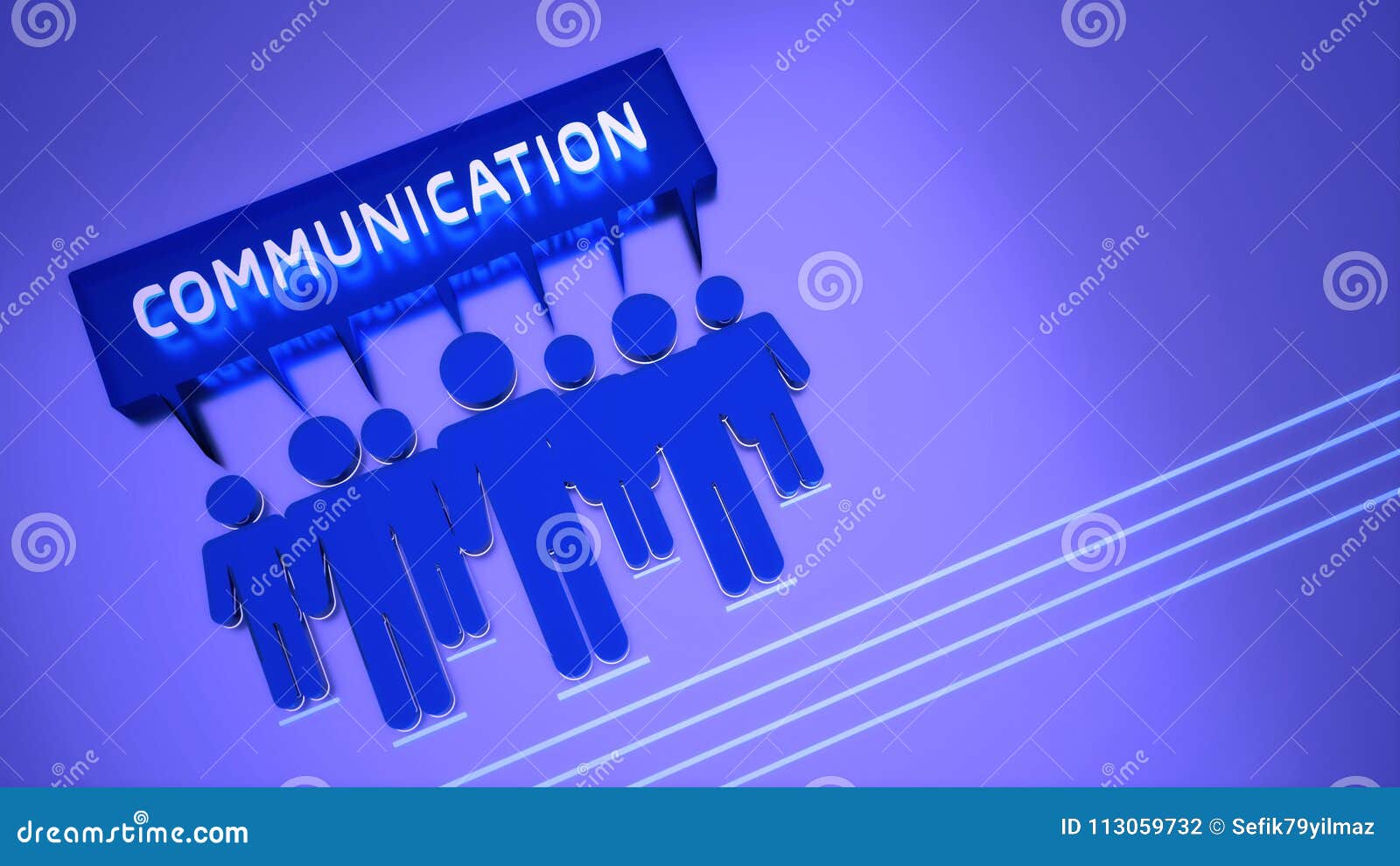 Conceptual 3D Communication Theme Stock Illustration - Illustration of ...