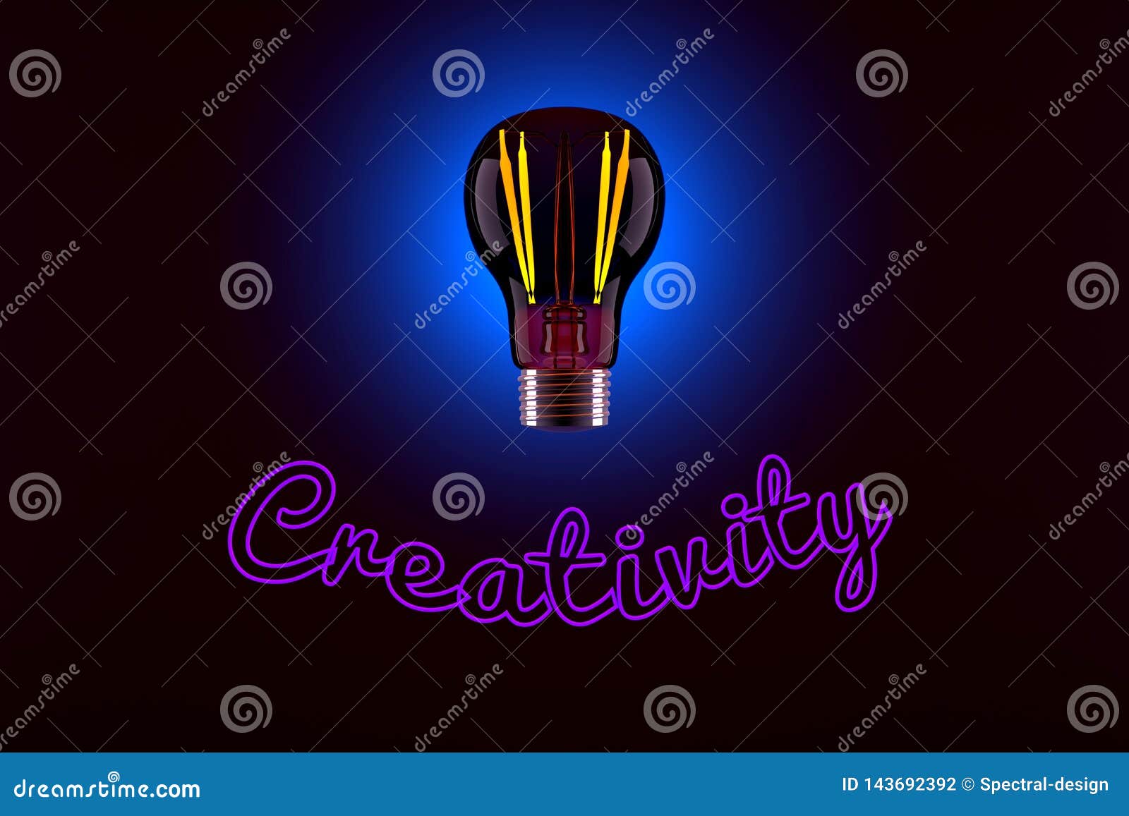 Light Bulb and Creativity stock illustration. Illustration of ...