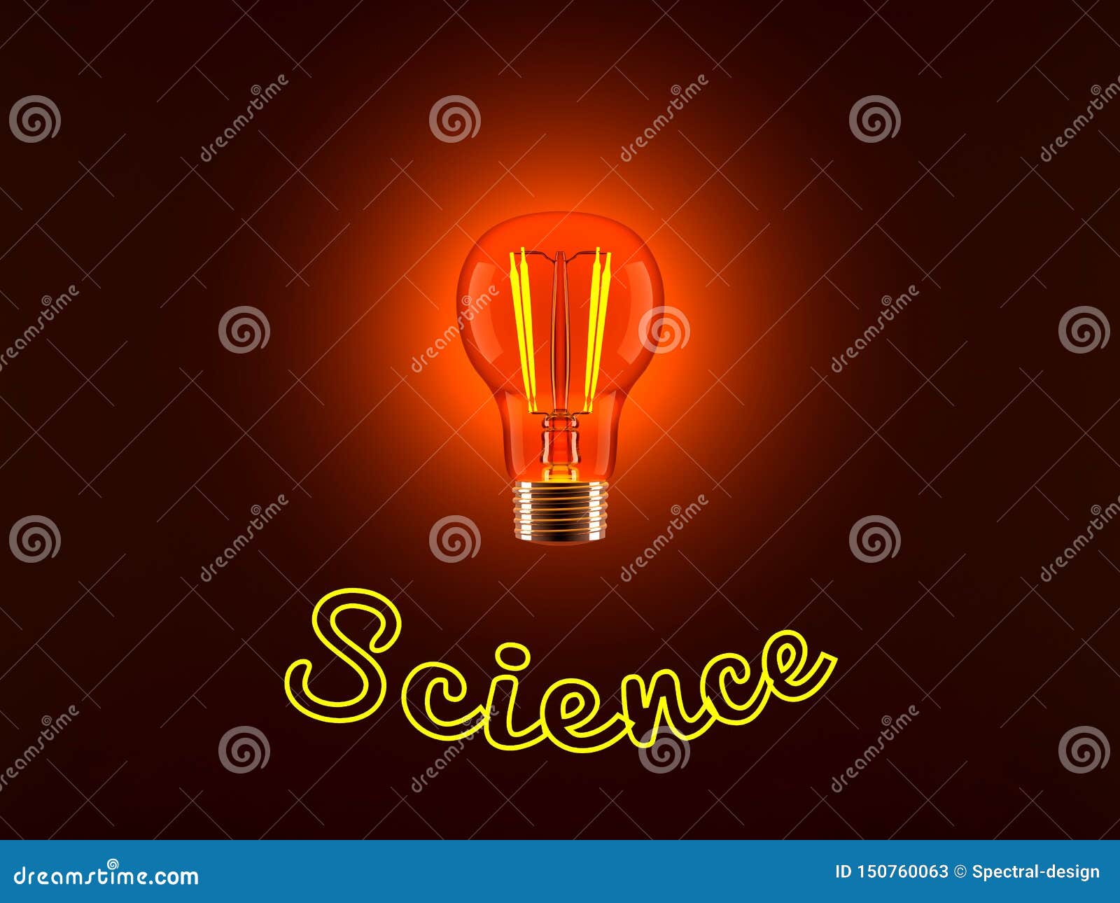 Light Bulb and Science stock illustration. Illustration of evidence ...