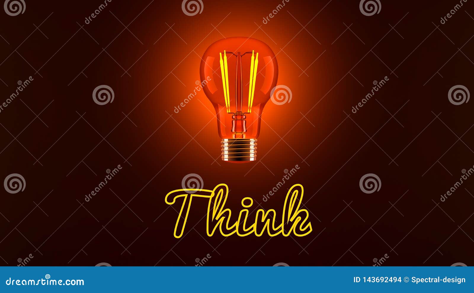 Light Bulb and Think stock illustration. Illustration of light - 143692494