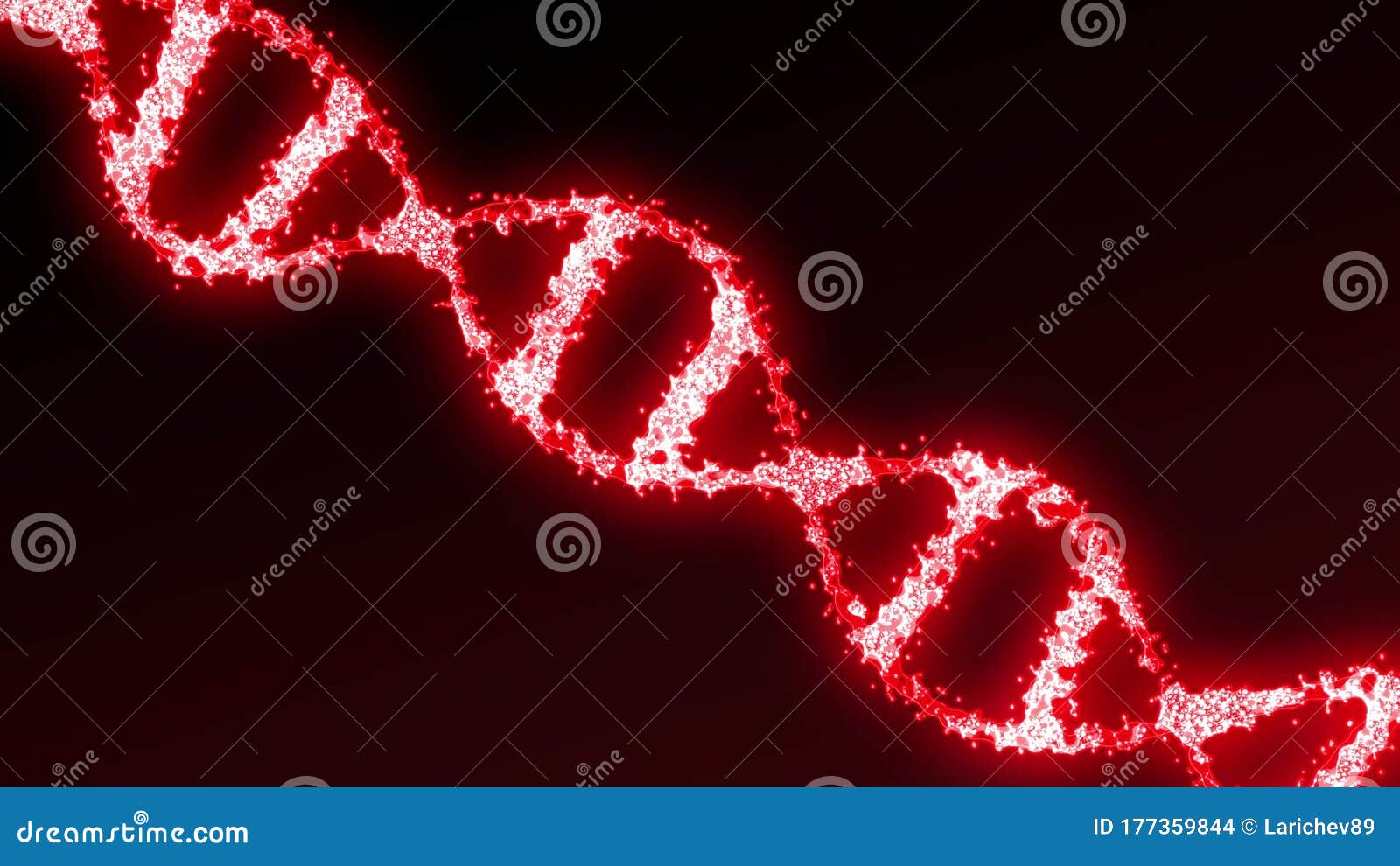 Conceptual 3D Rendering of Red DNA Molecule Model Stock Illustration ...