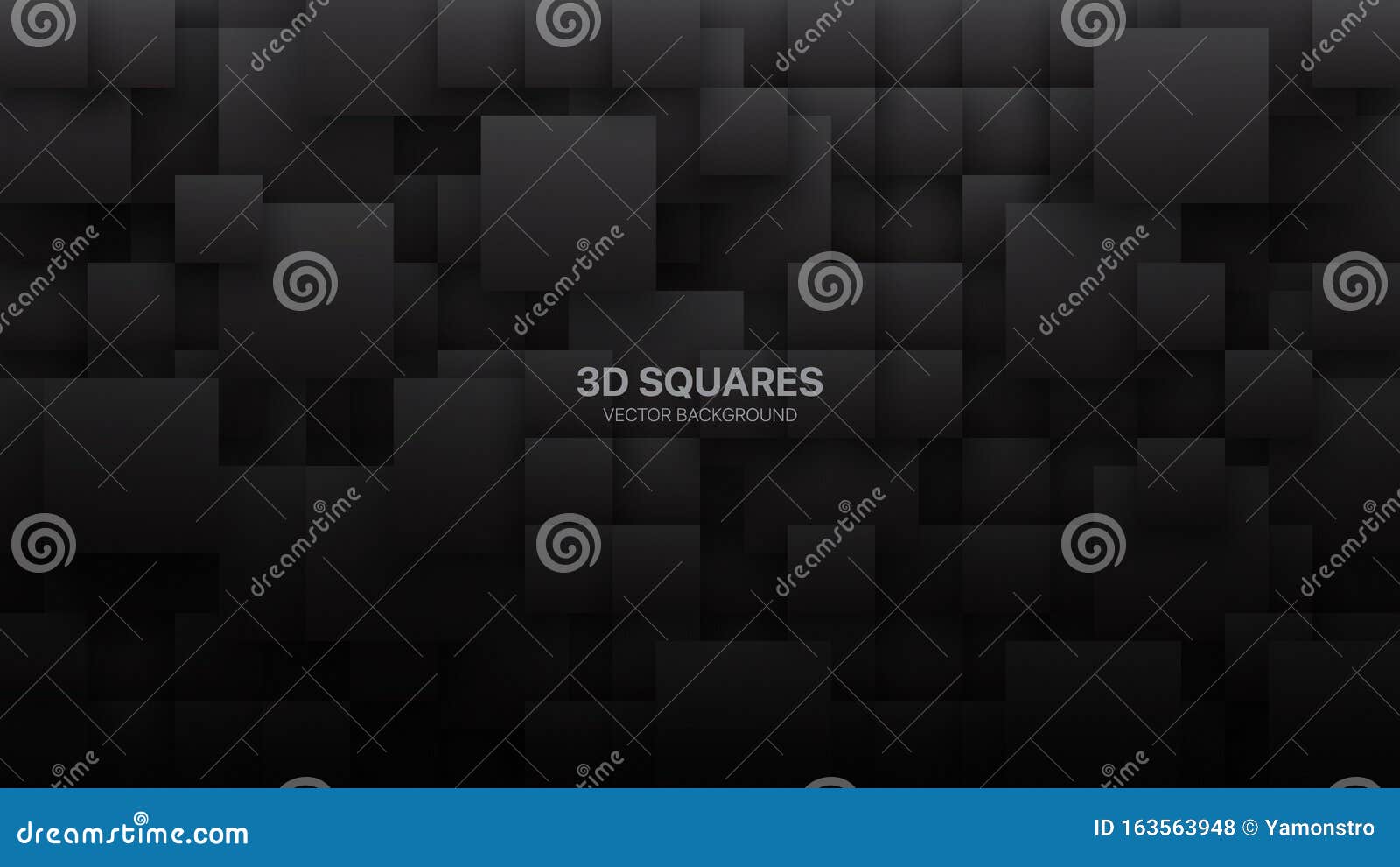 Conceptual 3D Vector Different Size Square Blocks Technologic Dark Gray ...