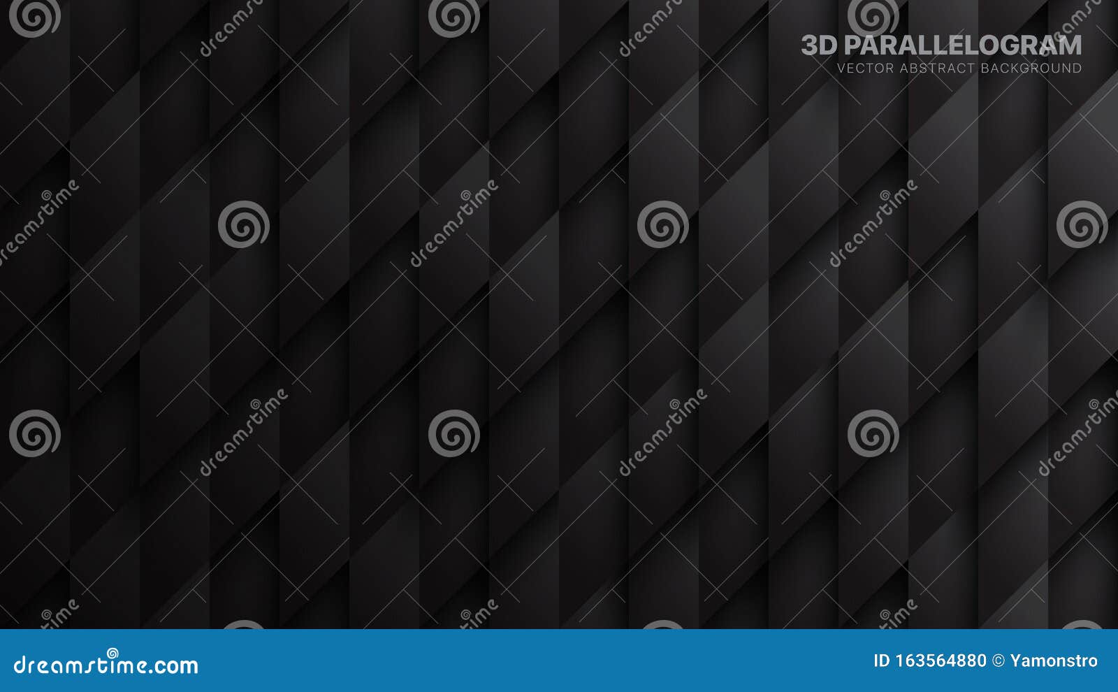 Conceptual 3D Vector Parallelograms Pattern Technological Dark Abstract Background Stock Vector ...