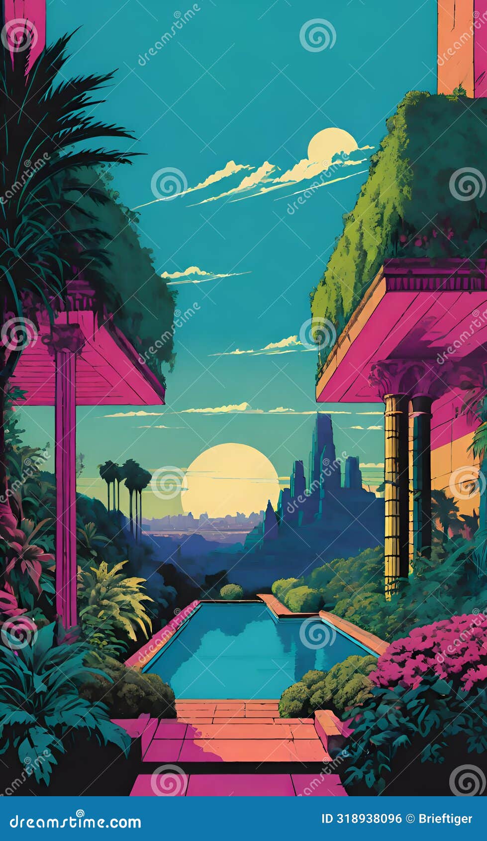 The Hanging Gardens Of Babylon Depiction Royalty-Free Stock Photo ... The Hanging Gardens Of Babylon Depiction Royalty-Free Stock Photo ...