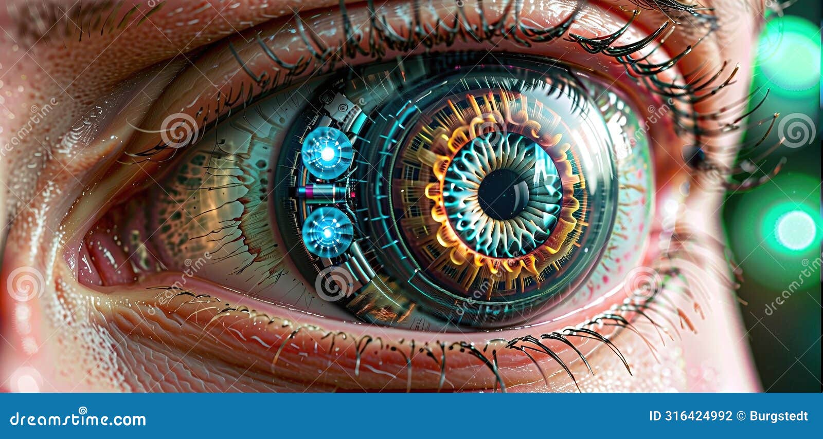 Conceptual Design of an Artificial Human Eye with a Technically Drawn ...