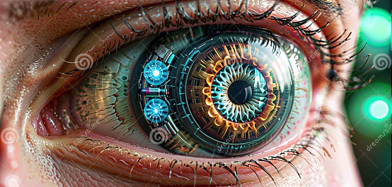 Conceptual Design of an Artificial Human Eye with a Technically Drawn Iris To Illustrate Medical ...