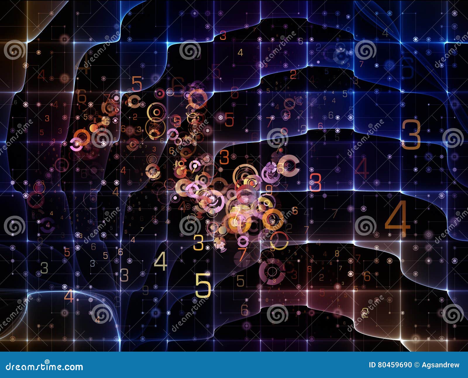 Conceptual Digital Grid stock illustration. Illustration of backdrop ...