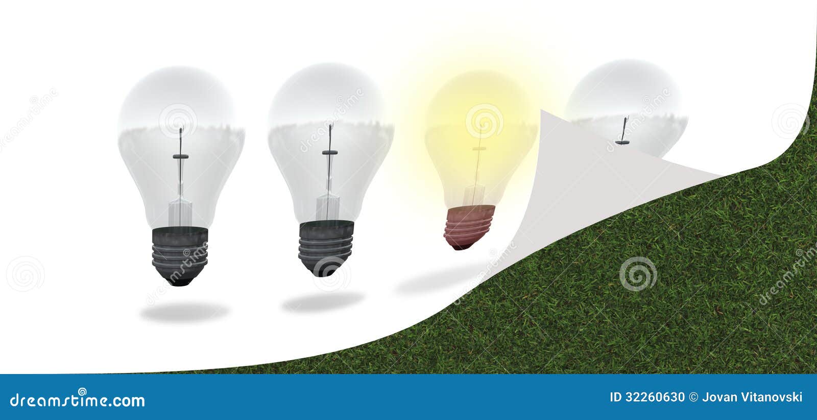 Conceptual Digital Light Bulb Design Stock Illustration - Illustration ...