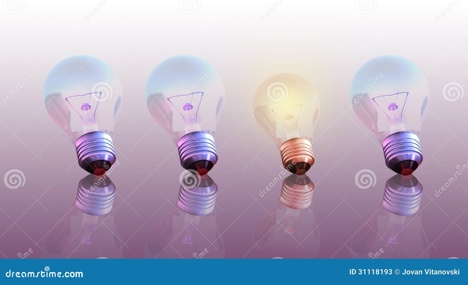 Conceptual Digital Light Bulb Stock Illustration - Illustration of ...