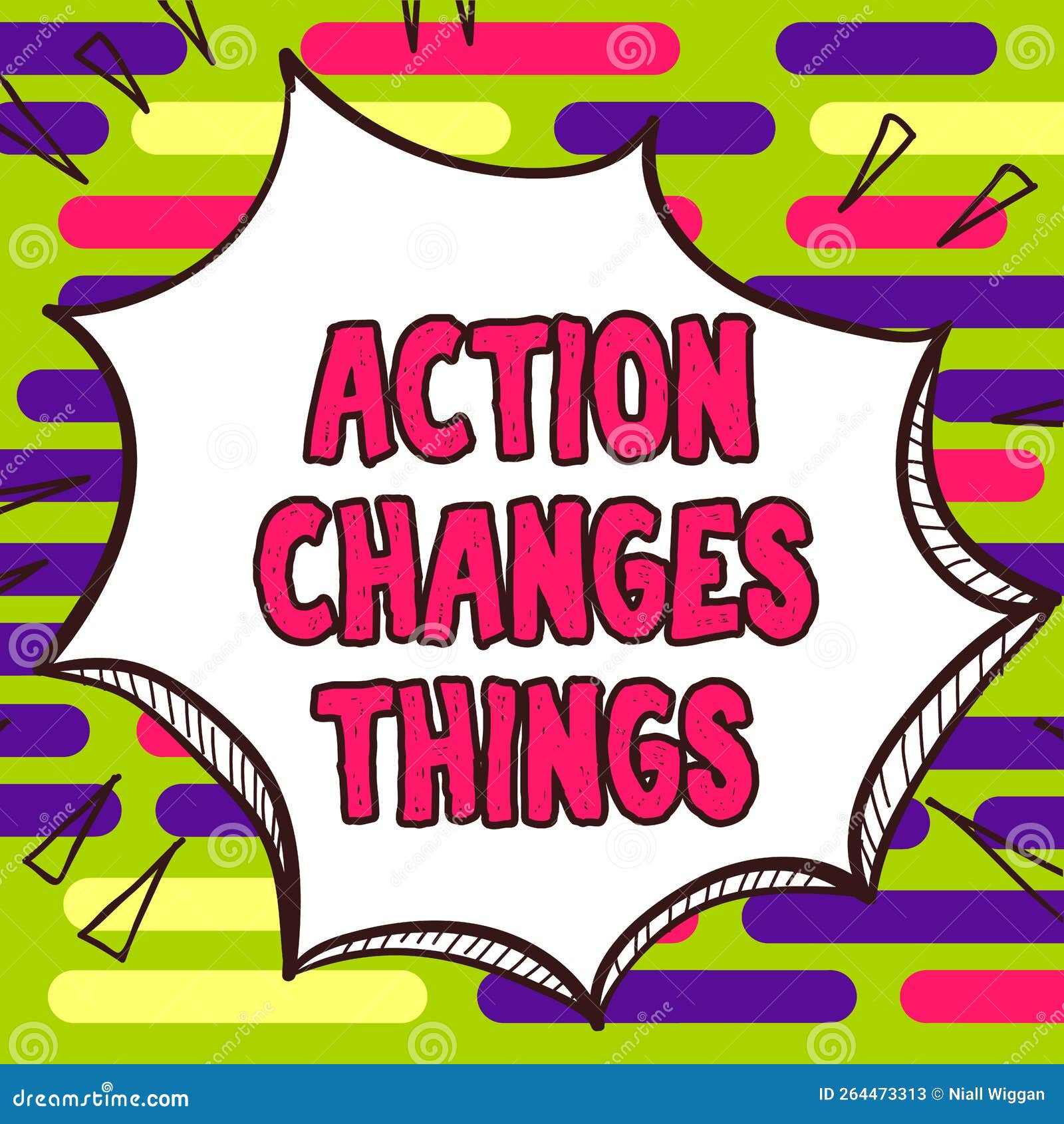 Conceptual Display Action Changes Things. Word for Doing Something Will ...