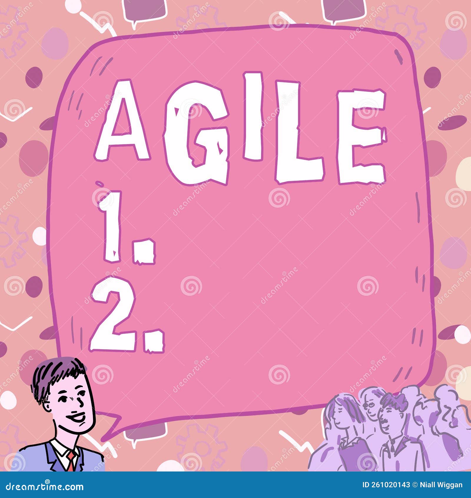 Text Showing Inspiration Agile. Business Idea Iterative Approach To ...