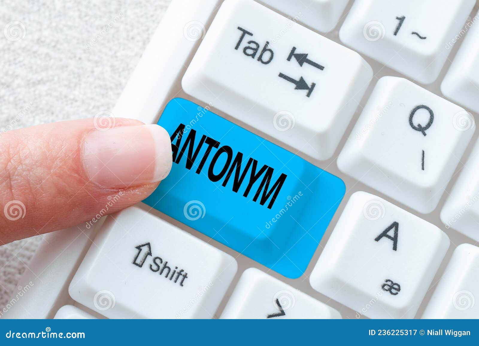 Hand Writing Sign Antonym. Business Idea Word or Phrase Whose Meaning ...