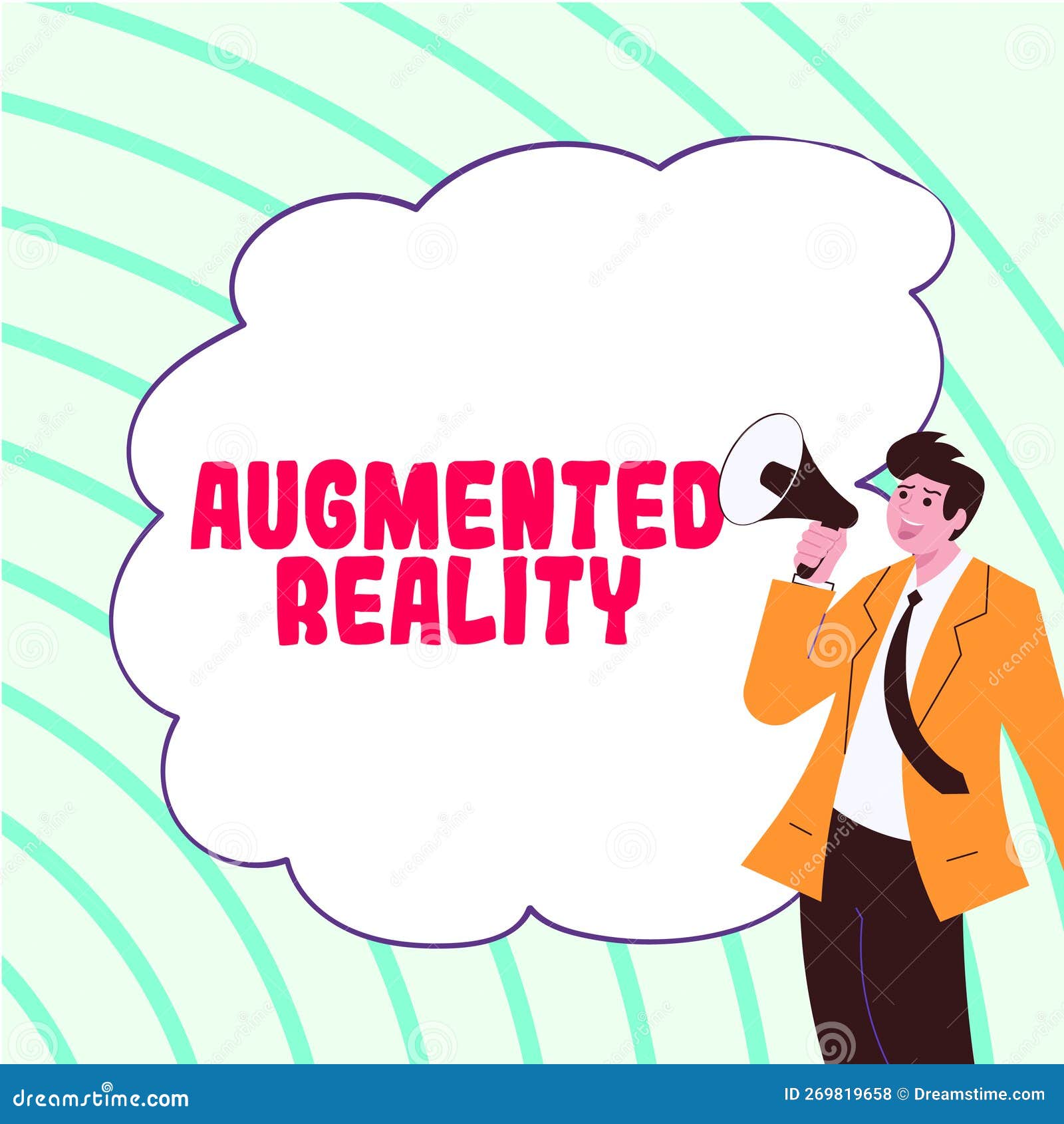 Conceptual Display Augmented Reality. Business Concept Technology that ...