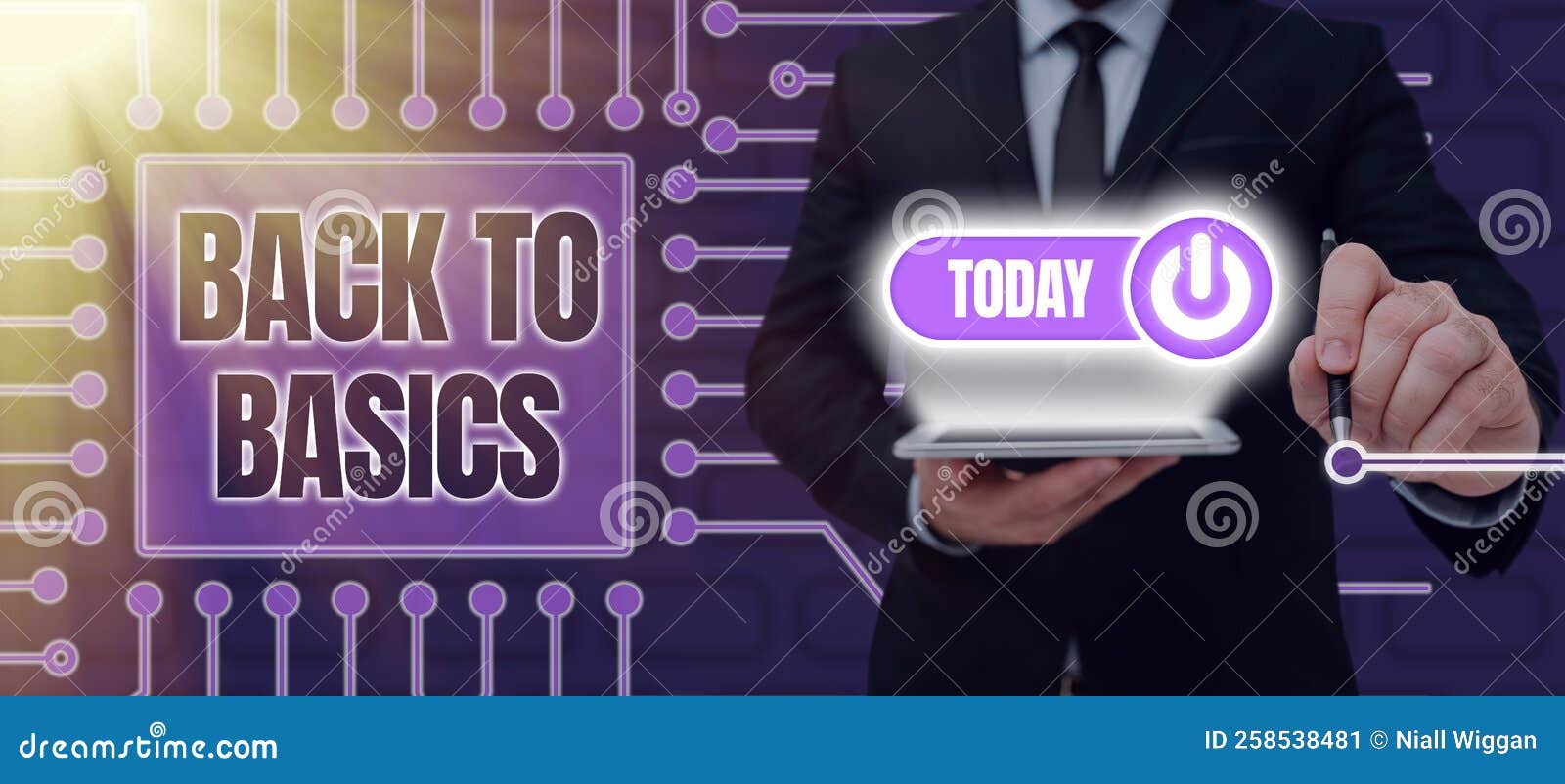 Conceptual Display Back To Basics. Internet Concept Return Simple ...