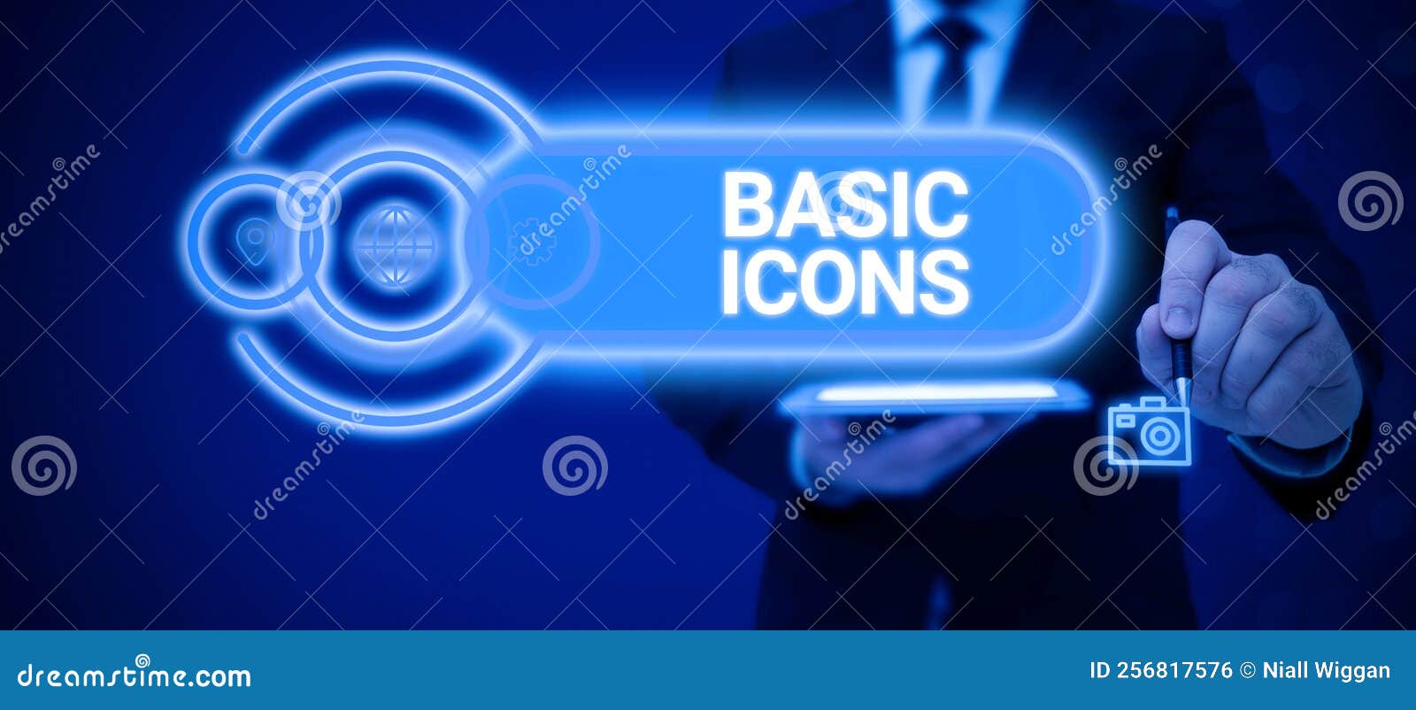 Conceptual Display Basic Icons. Business Showcase Pictogram or Ideogram ...