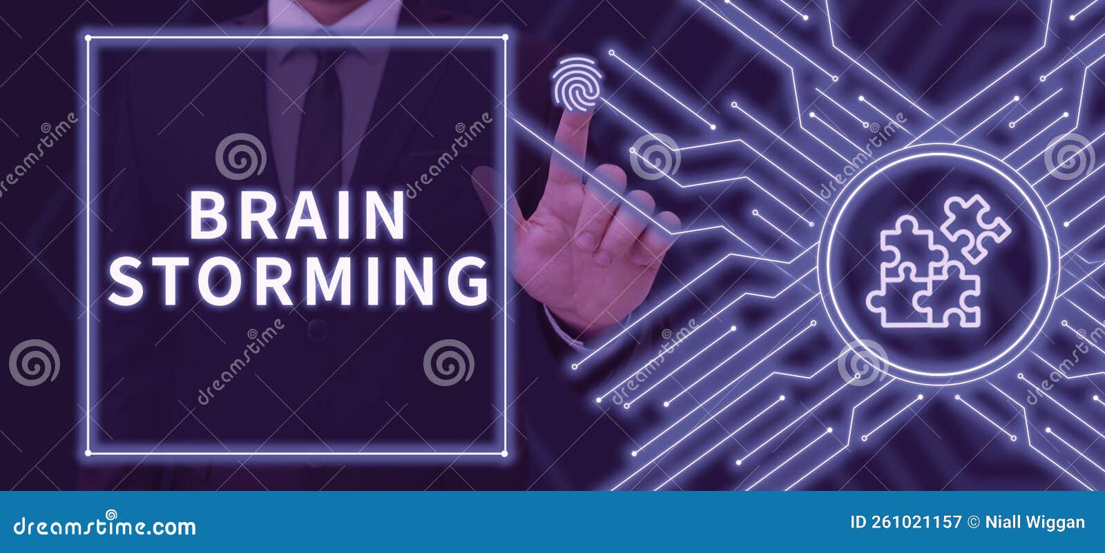 Conceptual Display Brain Storming. Business Approach Stimulating ...