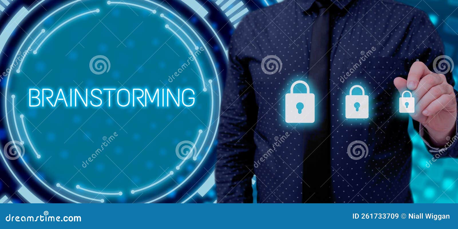 Conceptual Display Brain Storming. Business Approach Stimulating ...